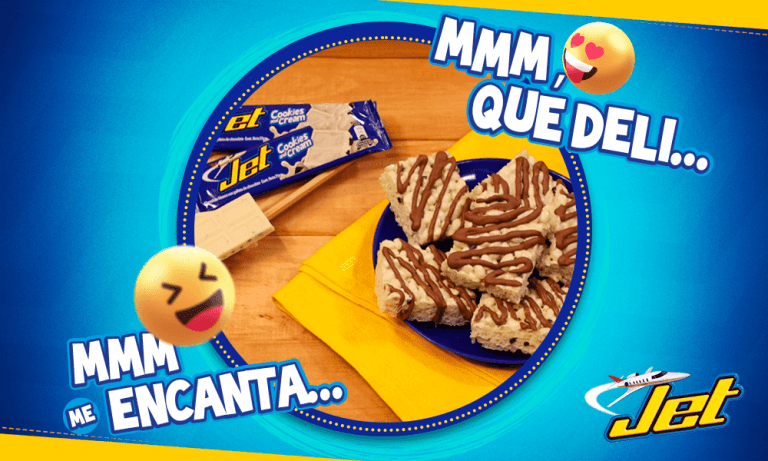 Barras de arroz con Jet Cookies & Cream - Chocolates JET